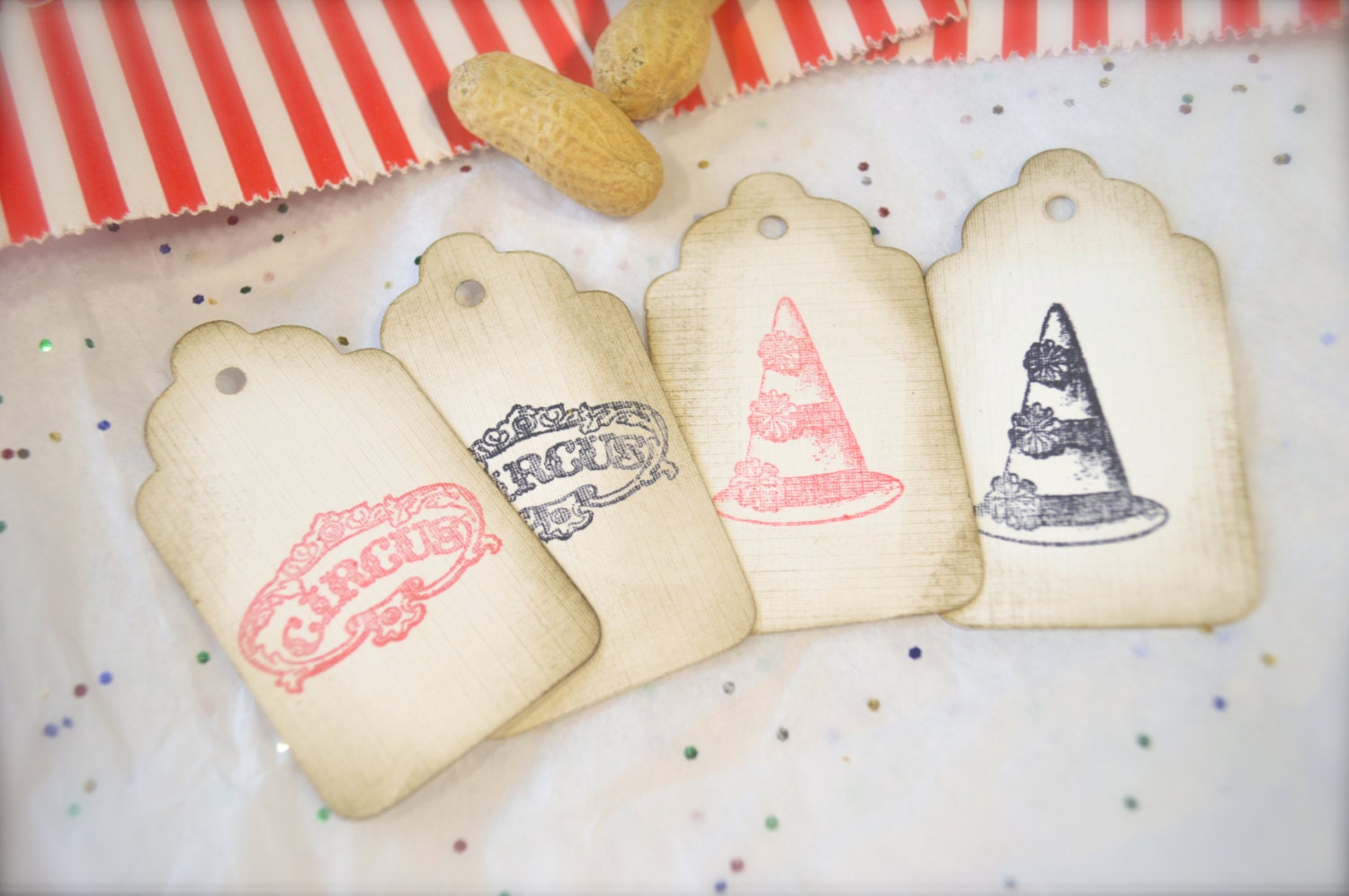 Circus Gift Tags Themed Kids Party, Wedding Favor Tags, 16 Tags - Etsy