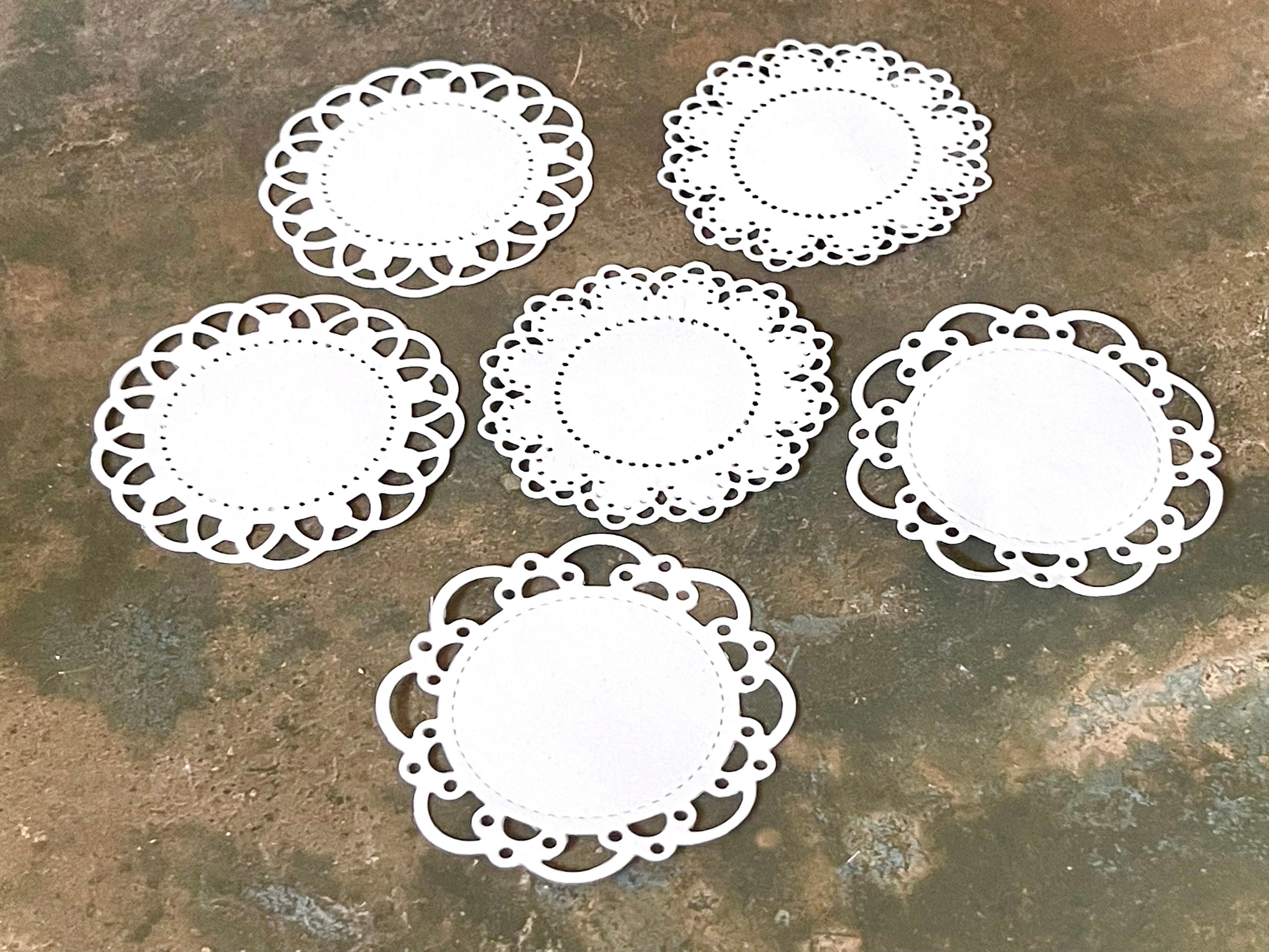 Mini Paper Doilies White, Paper Die Cuts, Junk Journal Supplies ...