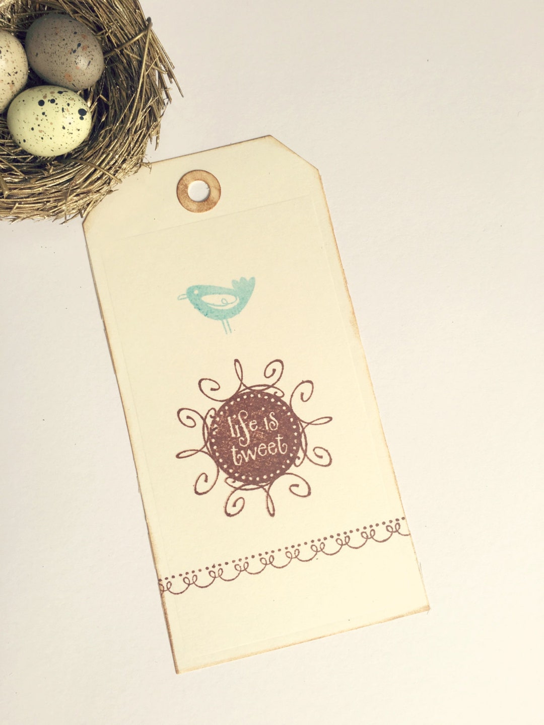 Large Gift Tags, Bluebird, Life is Tweet, Junk Journal Supplies ...