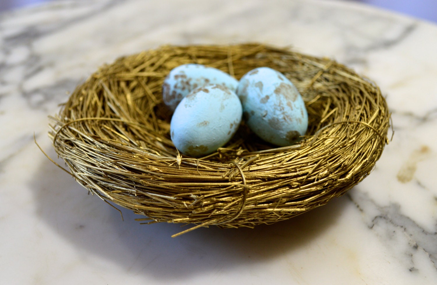 Hand Painted Robin's Eggs Wood Decor - Etsy