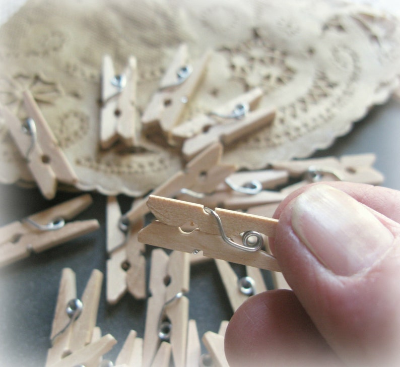 Ultra Mini Clothespins 1 Mini Wood Clothes Pins | Etsy