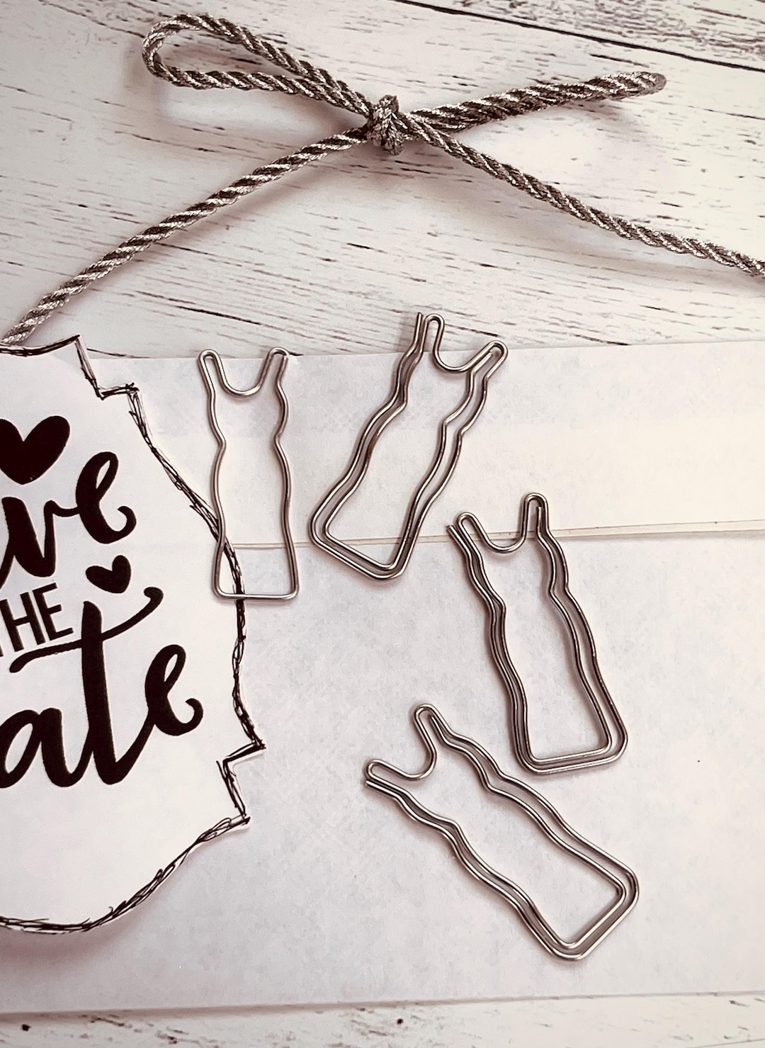 Wedding Dress Paper Clip, Gown Shaped Paper Clip, Save the Date Clip ...