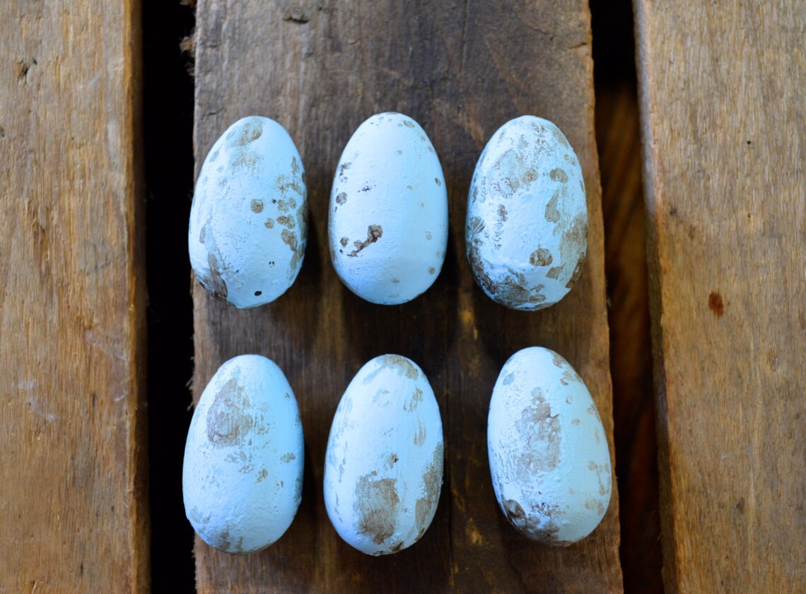 Hand Painted Robin's Eggs Wood Decor - Etsy