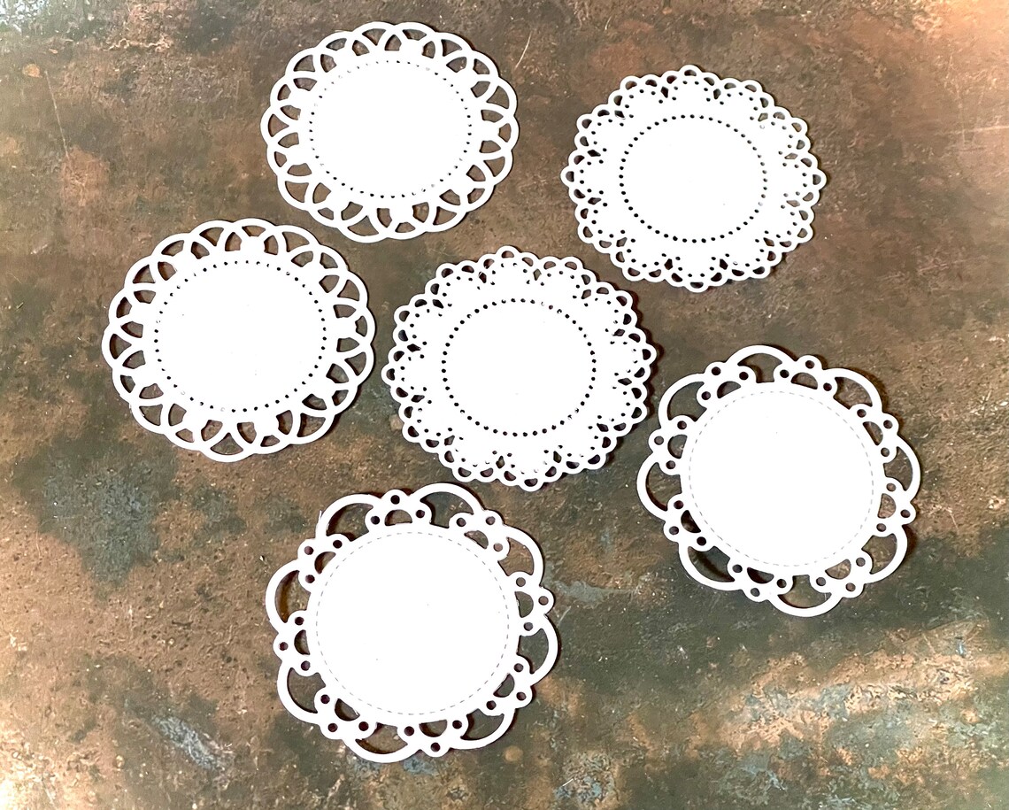 Mini Paper Doilies White, Paper Die Cuts, Junk Journal Supplies ...