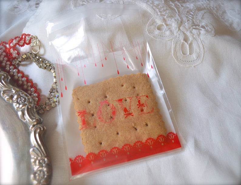 Love Cello Bag Cookie Bags Treat Favor Wedding Romantic | Etsy