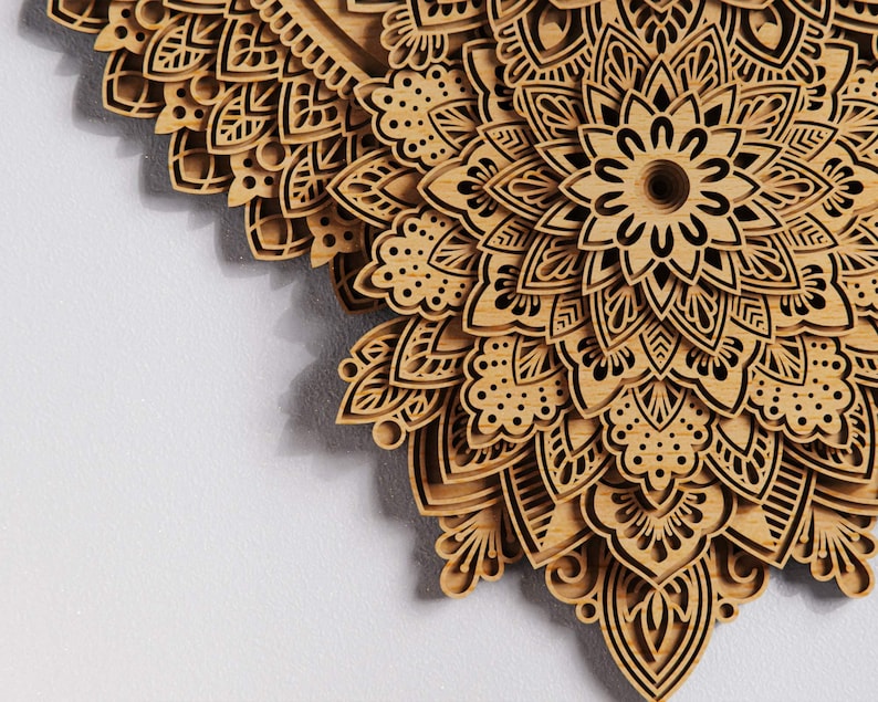 Multilayer Wall Art SVG Laser Cutting File Floral Digital Download for ...
