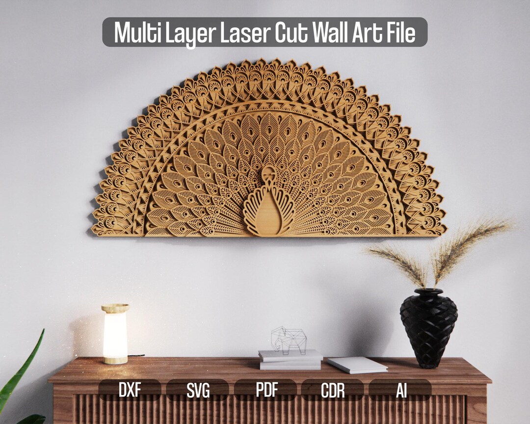 SVG Wall Art Multilayer Zentangle Files Digital Download for Laser ...