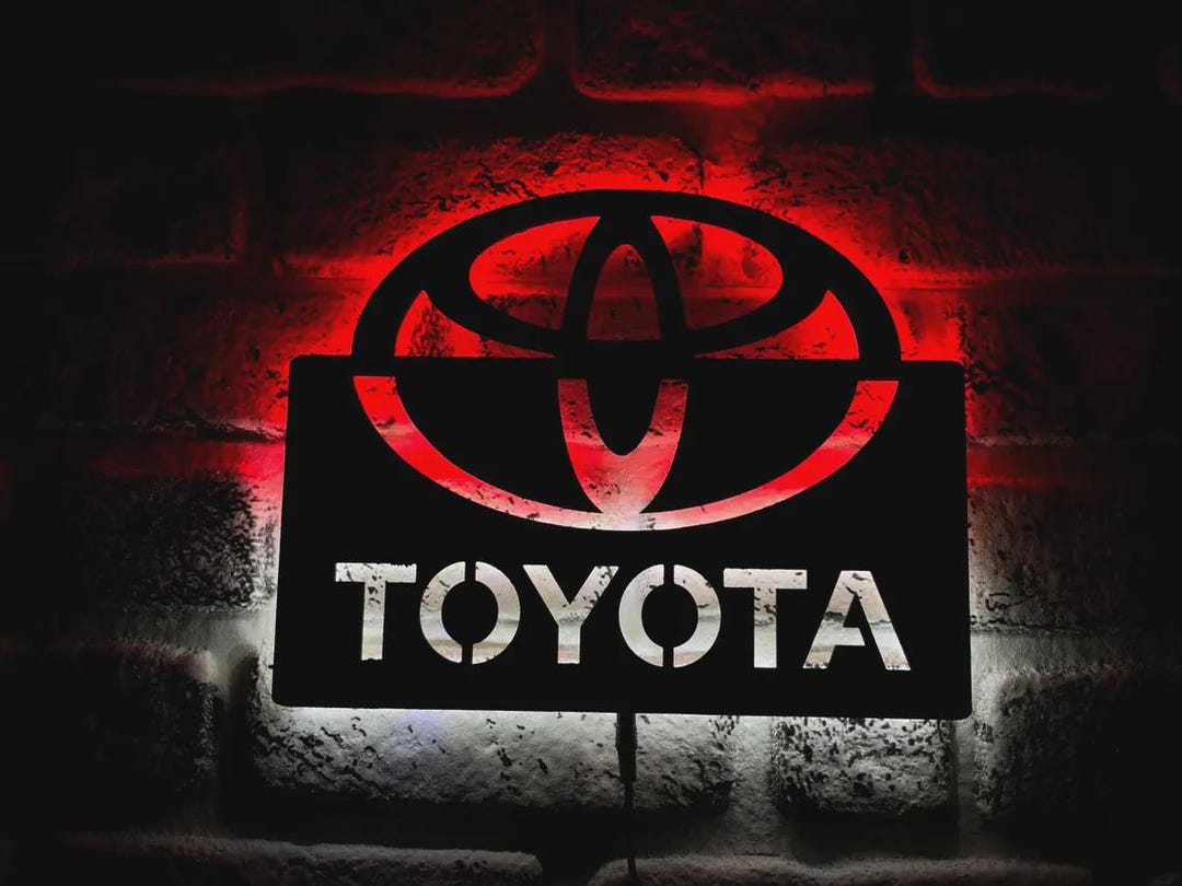 Handmade Toyota LED Logo Sign: Man Cave Decor - Etsy