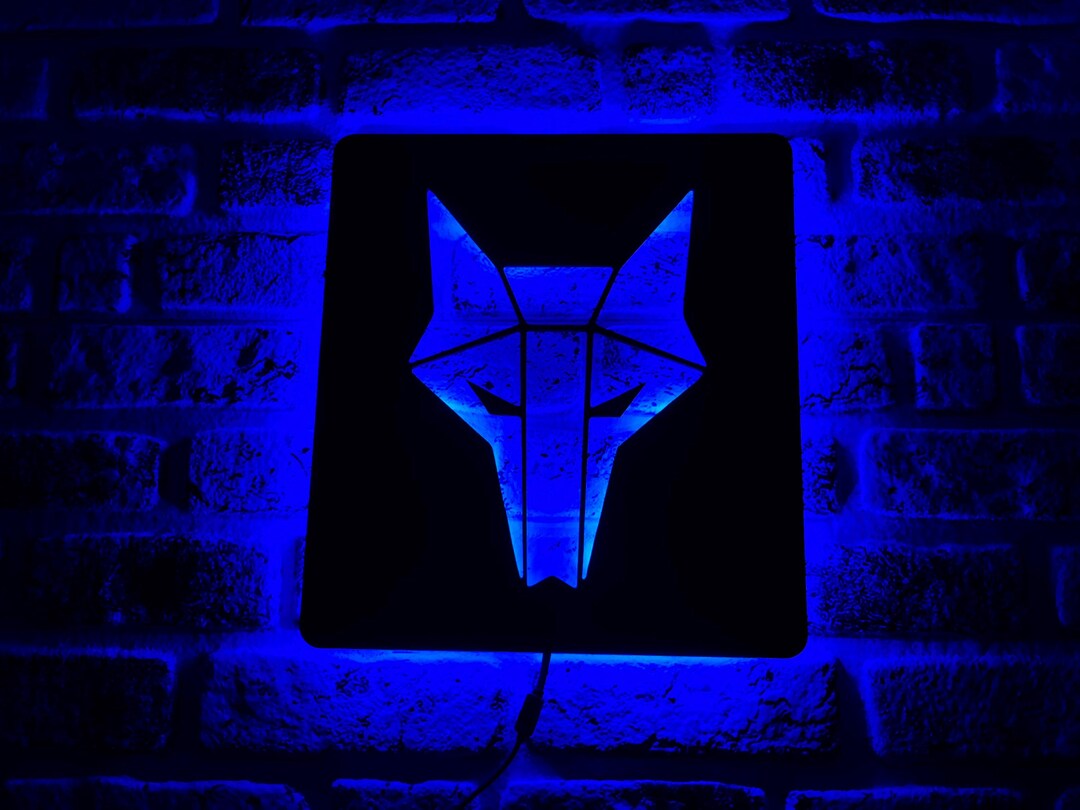 Red Rising Led Sign, Lighted Wall Decor, RGB Gaming Room Decor - Etsy