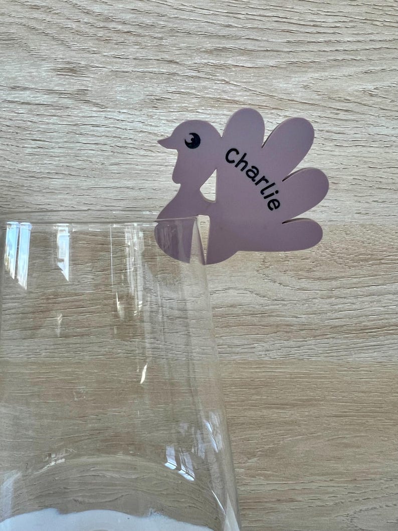Thanksgiving Turkey Drink Markers Personalized Place Cards for Glasses ...
