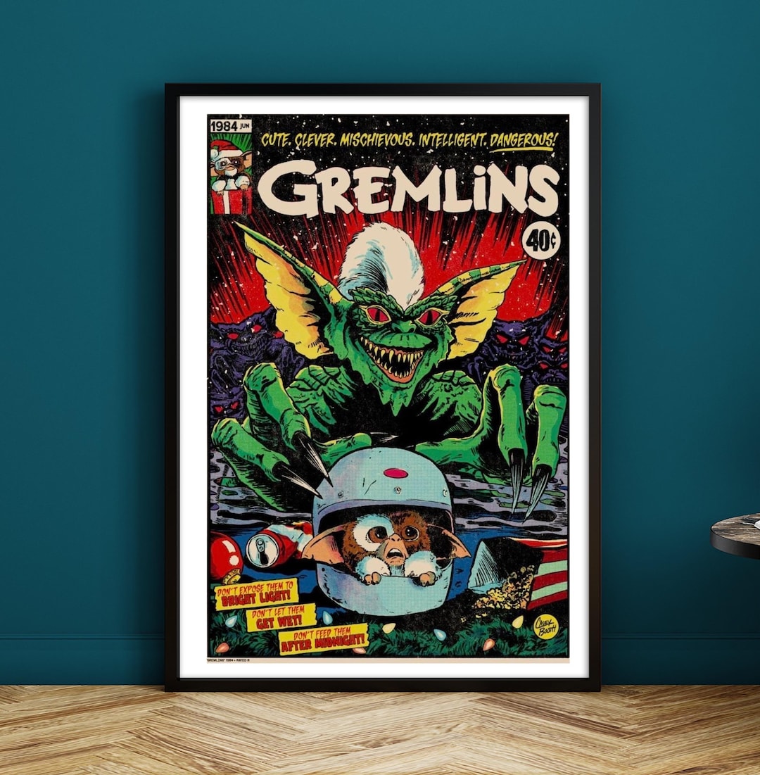 The Gremlins Movie Comic Style Poster |A4 A3 Poster Print|premium High ...