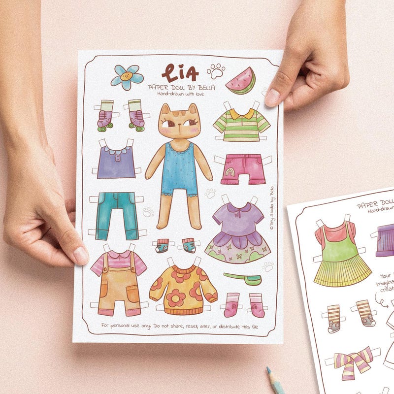 Cat Paper Dolls - Etsy