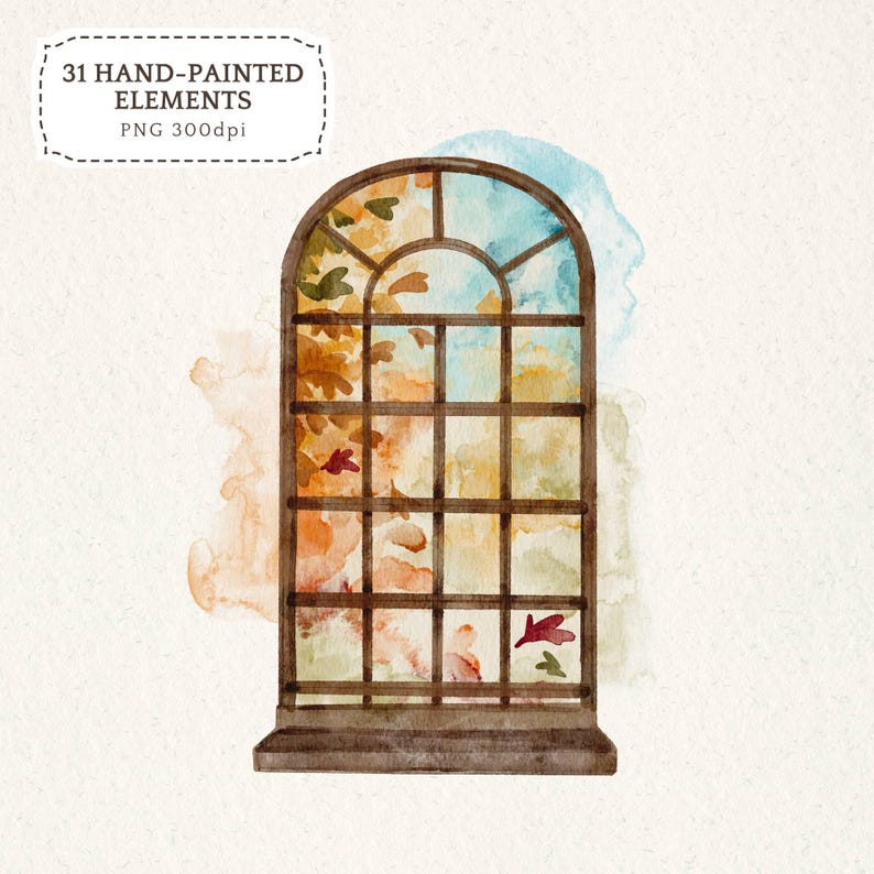 Fall Clipart PNG Watercolor Autumn Pumpkin Cozy Harvest Set Junk ...