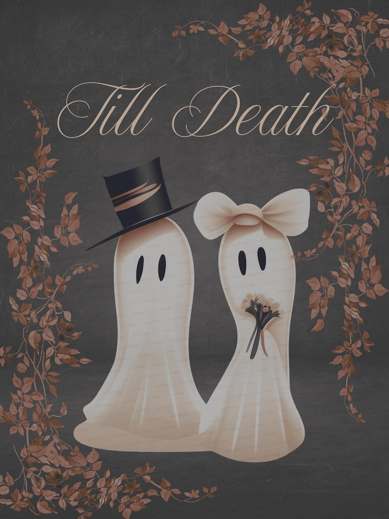 Gothic Wedding Ghost Clipart | Bride & Groom Transparent Pngs and Svgs ...