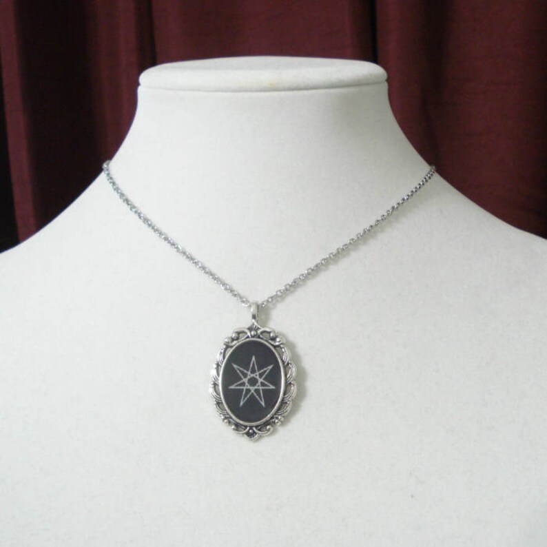 Elven Star Necklace Pendant Antique Silver - Etsy