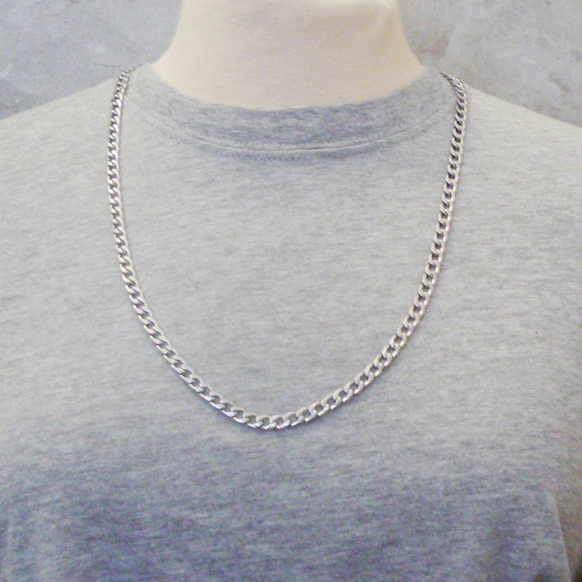 Long Sterling Silver Spiral Rope Necklace