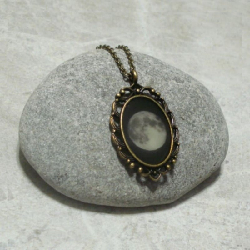 Full Moon Necklace - Etsy
