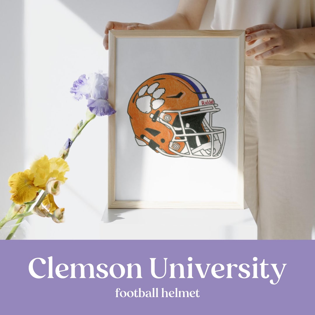 Clemson Football Helmet Printable Art – Clemson University Digital ...