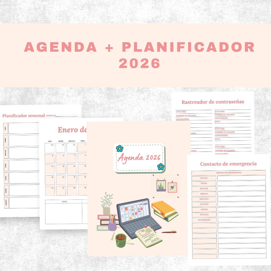 2026 Printable Planner in Spanish, Daily, Weekly and Monthly Planner ...