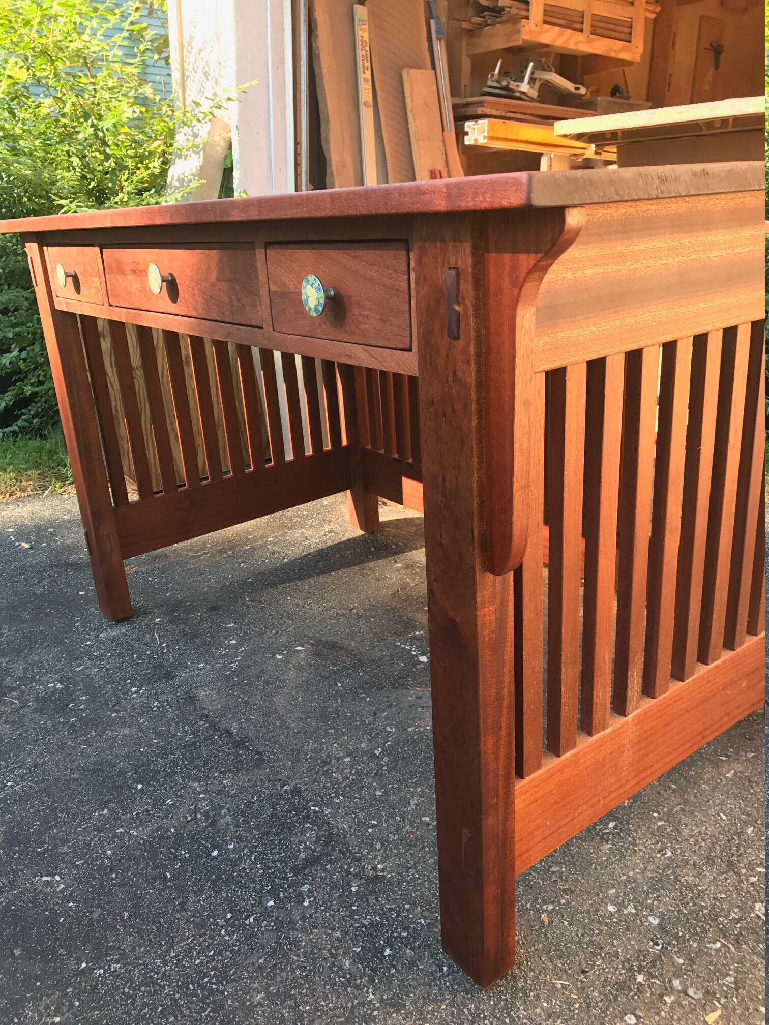 Figured Sapele Shaker Style Writing Desk - Etsy