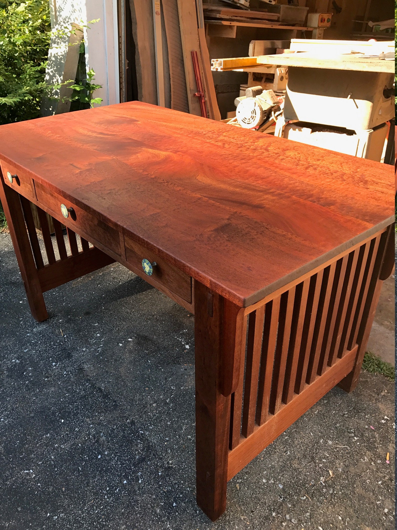 Figured Sapele Shaker Style Writing Desk - Etsy