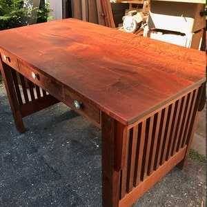 Figured Sapele Shaker Style Writing Desk - Etsy