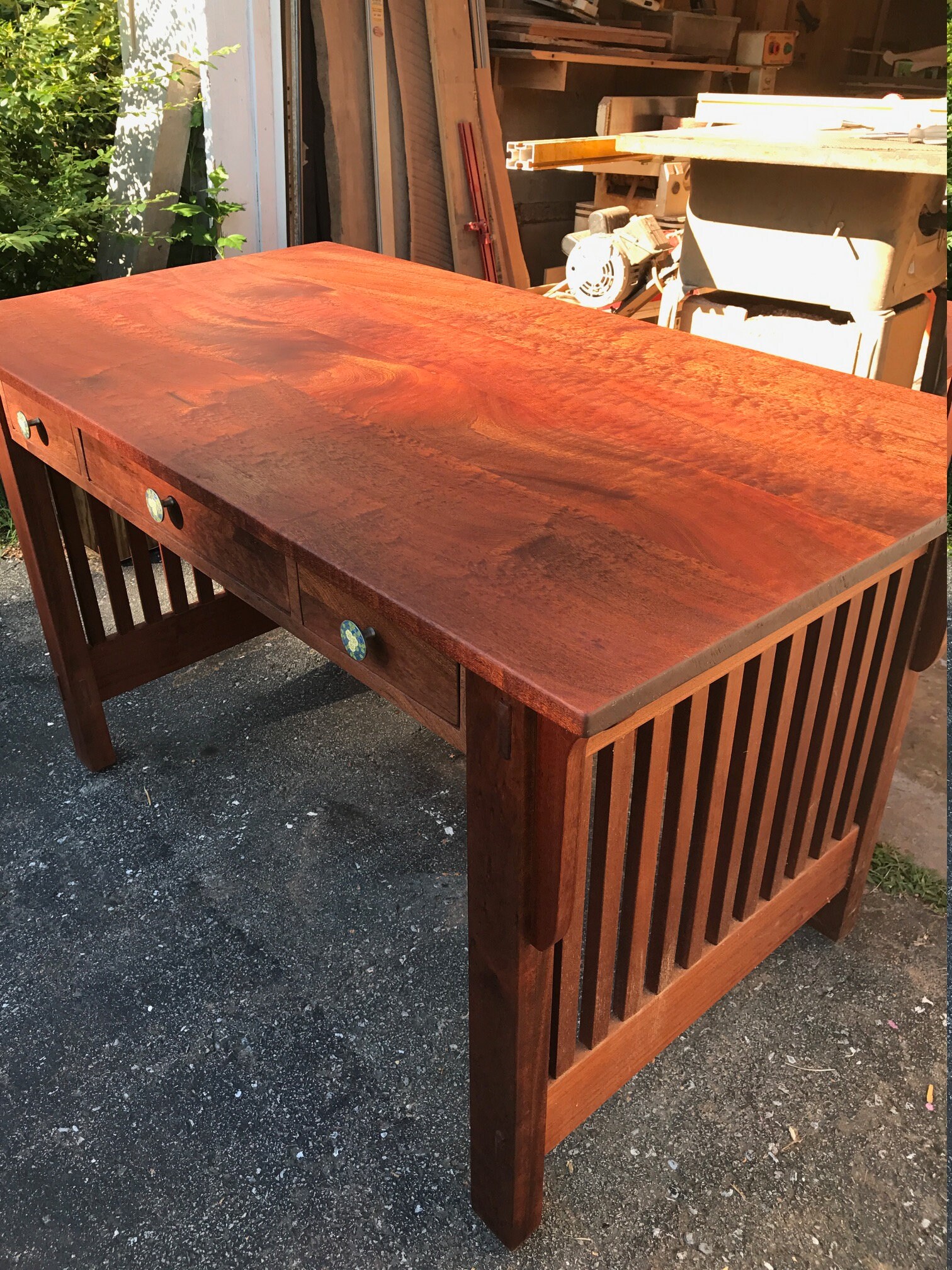 Figured Sapele Shaker Style Writing Desk - Etsy
