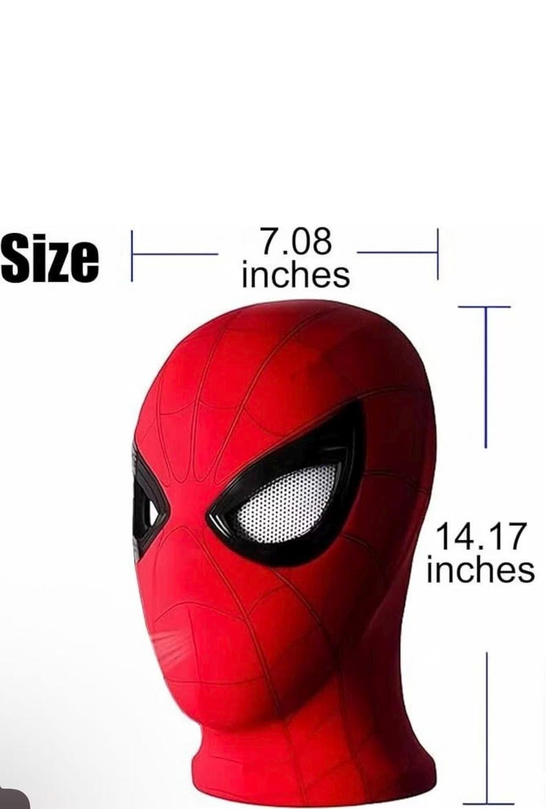 Spider-man Light up Moving Eye Mask – Touch Control LED Eyes, Chin ...