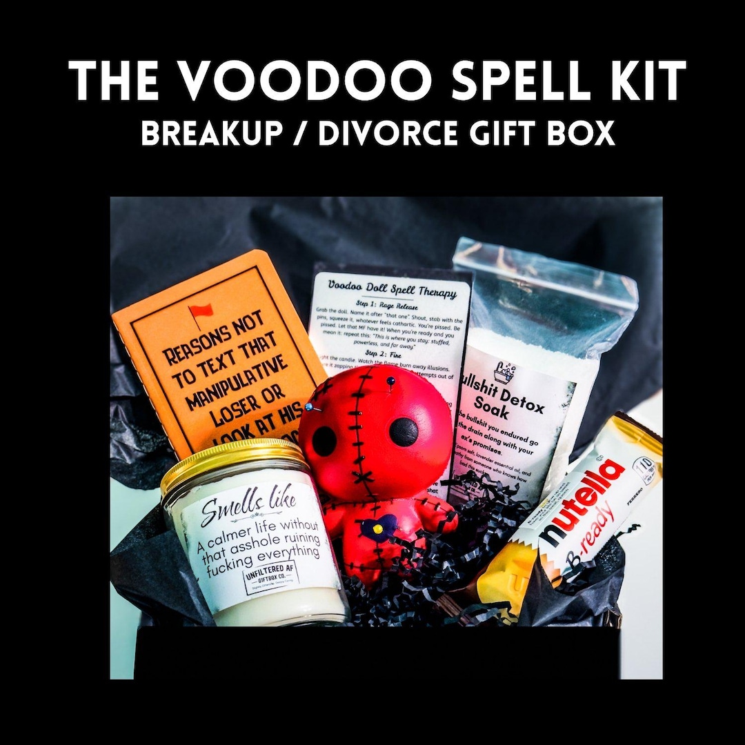 Voodoo Doll Breakup Gift Box: Divorce Ritual Kit, Snarky Self-care ...