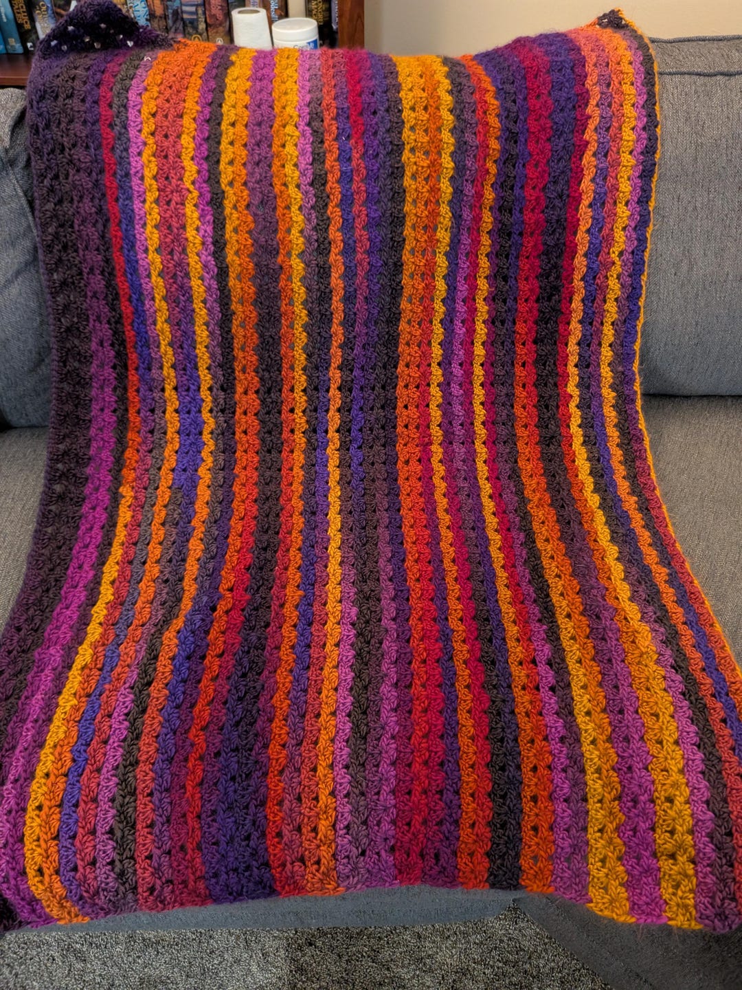 50" X 33" Multicolor Irish Stitch Afghan - Etsy