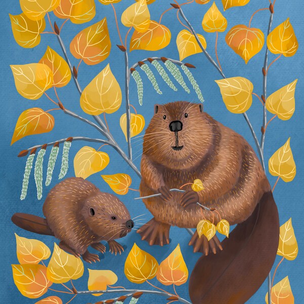 Beaver Art - Etsy