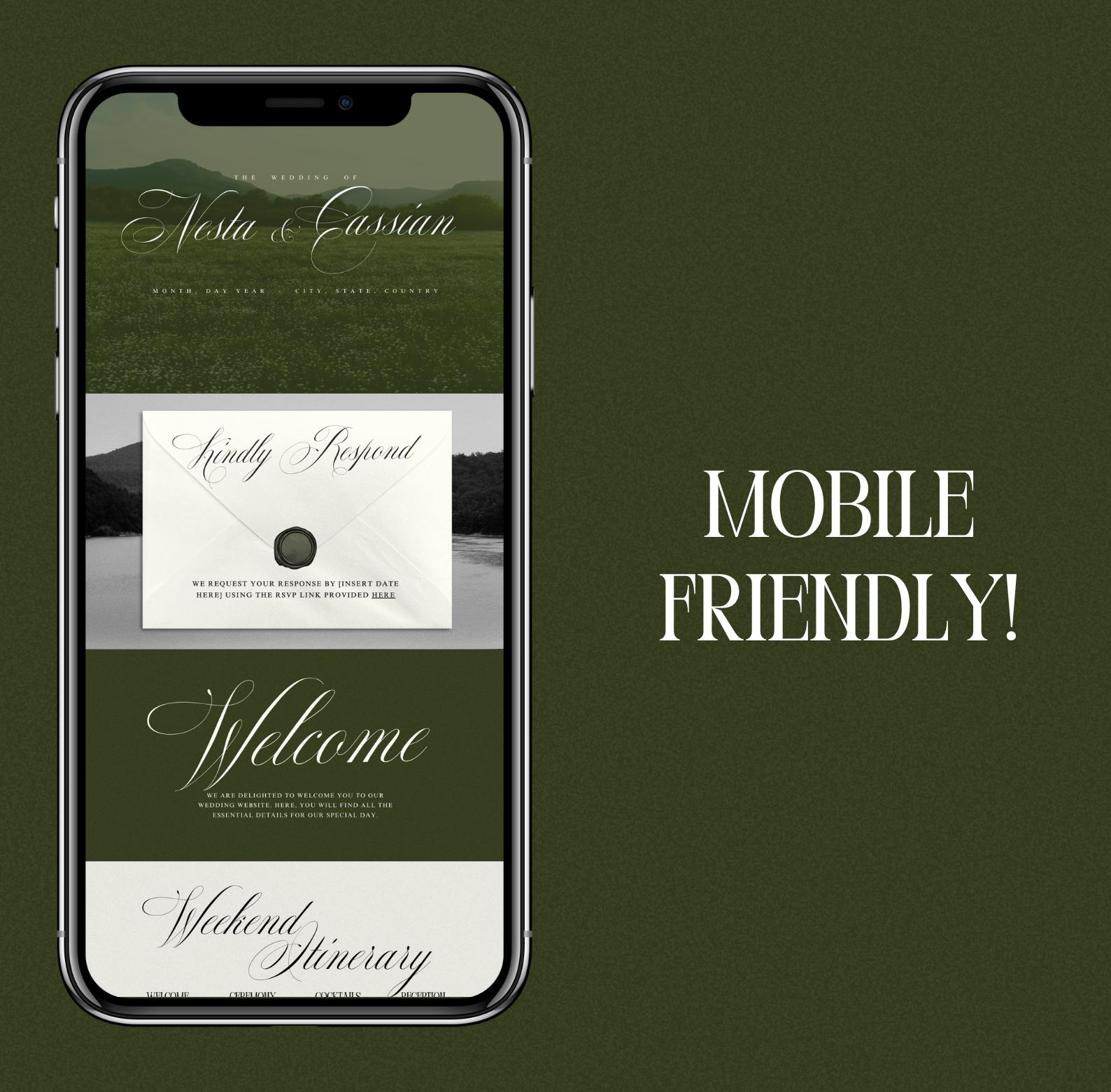 Whimsical Fields Wedding Website: Customizable Canva Template (digital ...