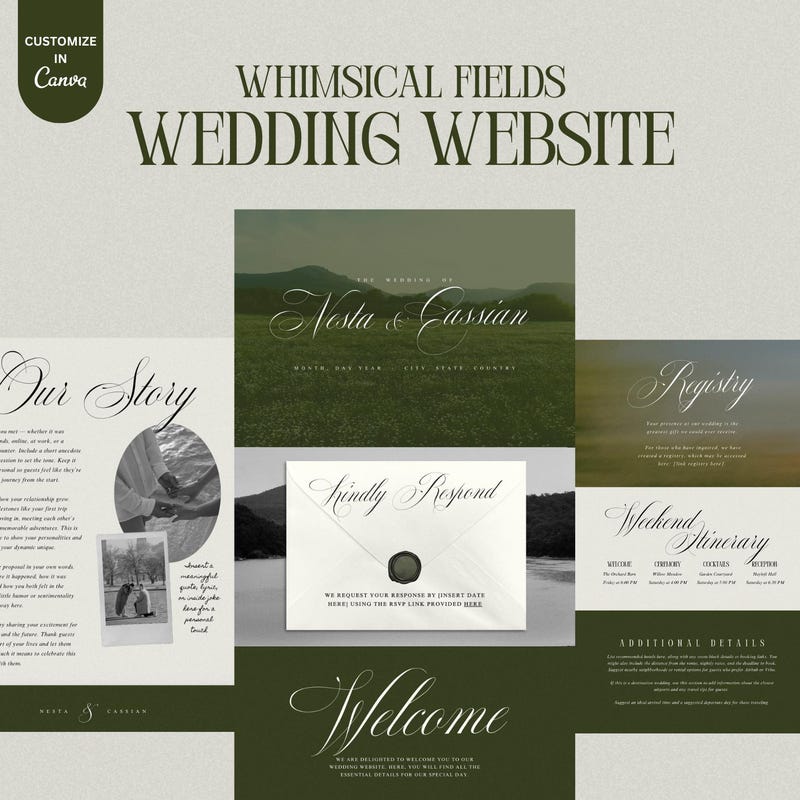 Wedding Websites Whimsy - Etsy