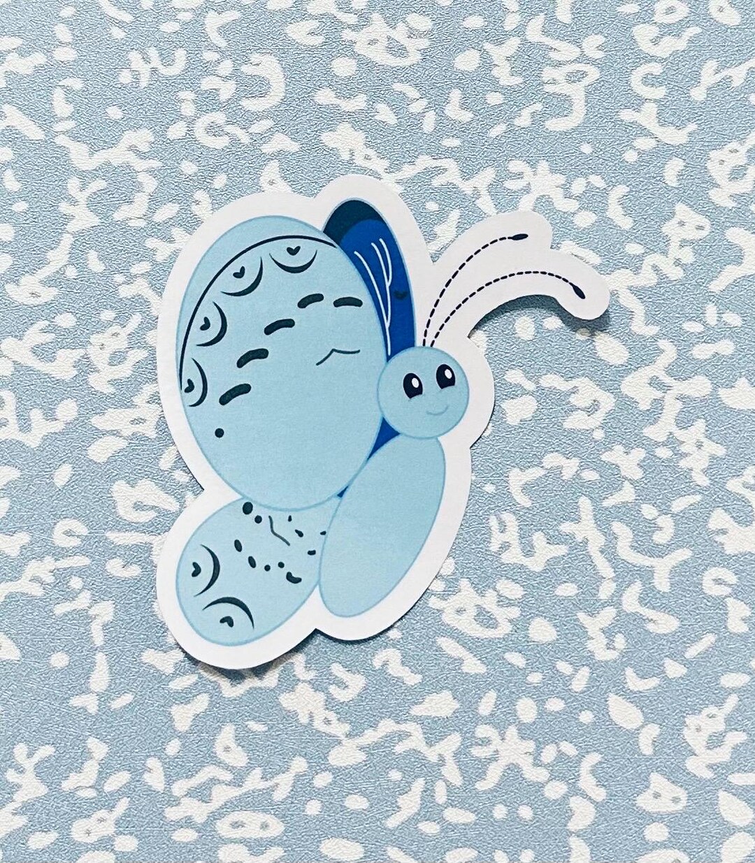 Blue Butterfly Sticker - Etsy