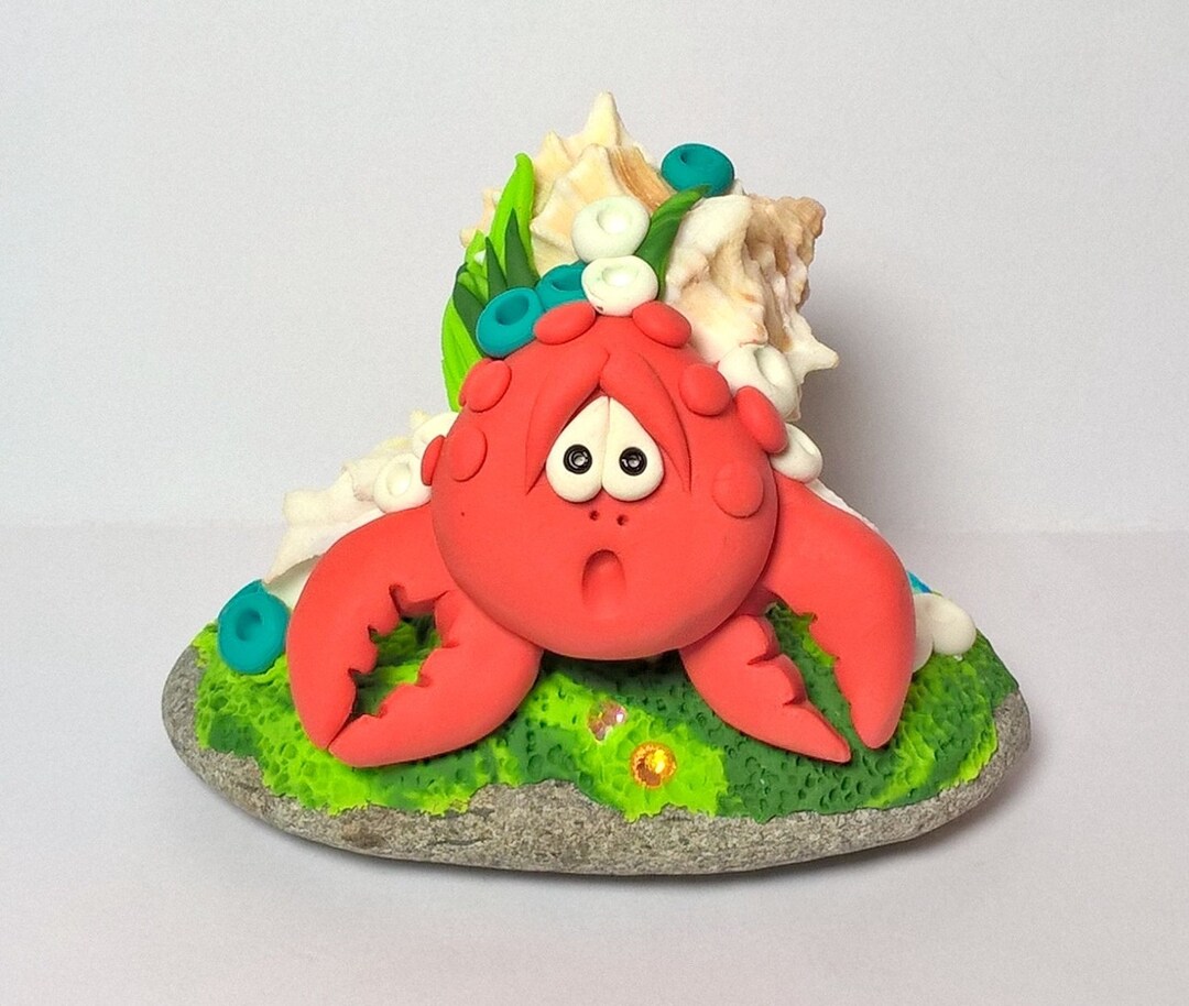 Beach - Hermit Crab - Beach Crab - Beach Shells - Costal - Polymer Clay ...
