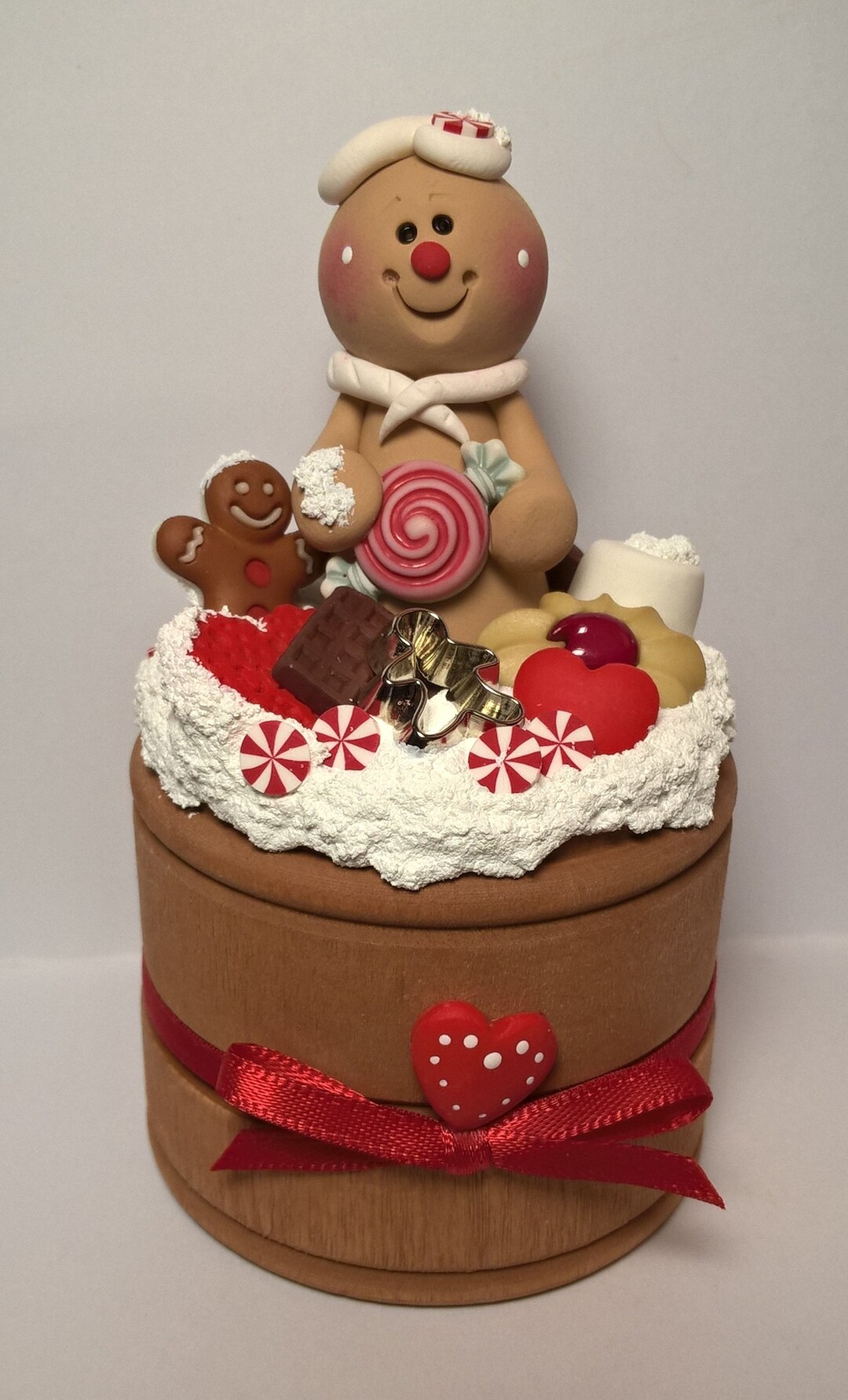 Gingerbread - Baker - Wood Bucket - Shelf Decoration - Gingerbread ...