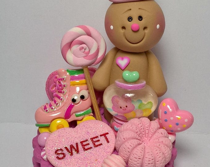Gingerbread With Candy Dish and Skate on Cookie Candy Dish Skate Cake ...
