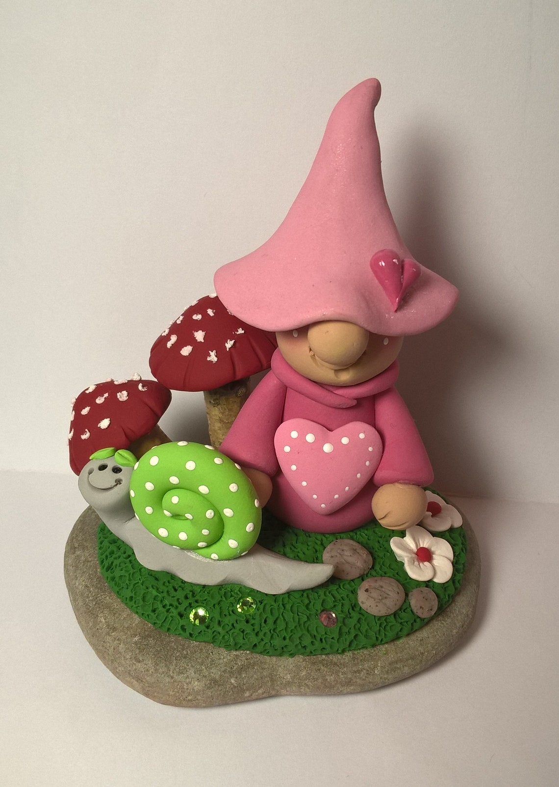 Fairy Garden Gnome Gnome Fairy Garden Hearts Miniature - Etsy