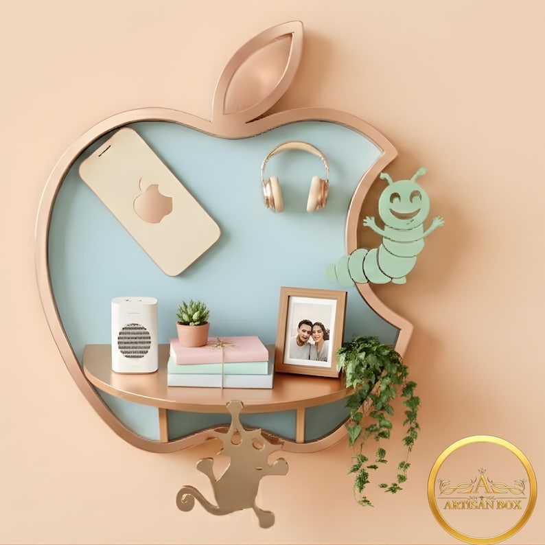 Apple Shaped Wall Shelf Laser Cut File – CNC Router & Laser Cutting ...