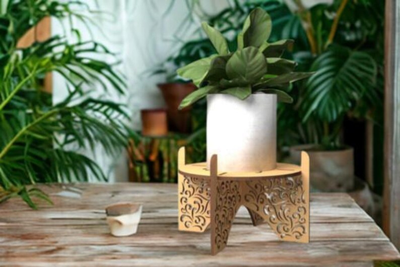 15 Plant Stand Bundle for Laser Cut Pot Holder Mdf and Wood 3 Mm - Svg ...