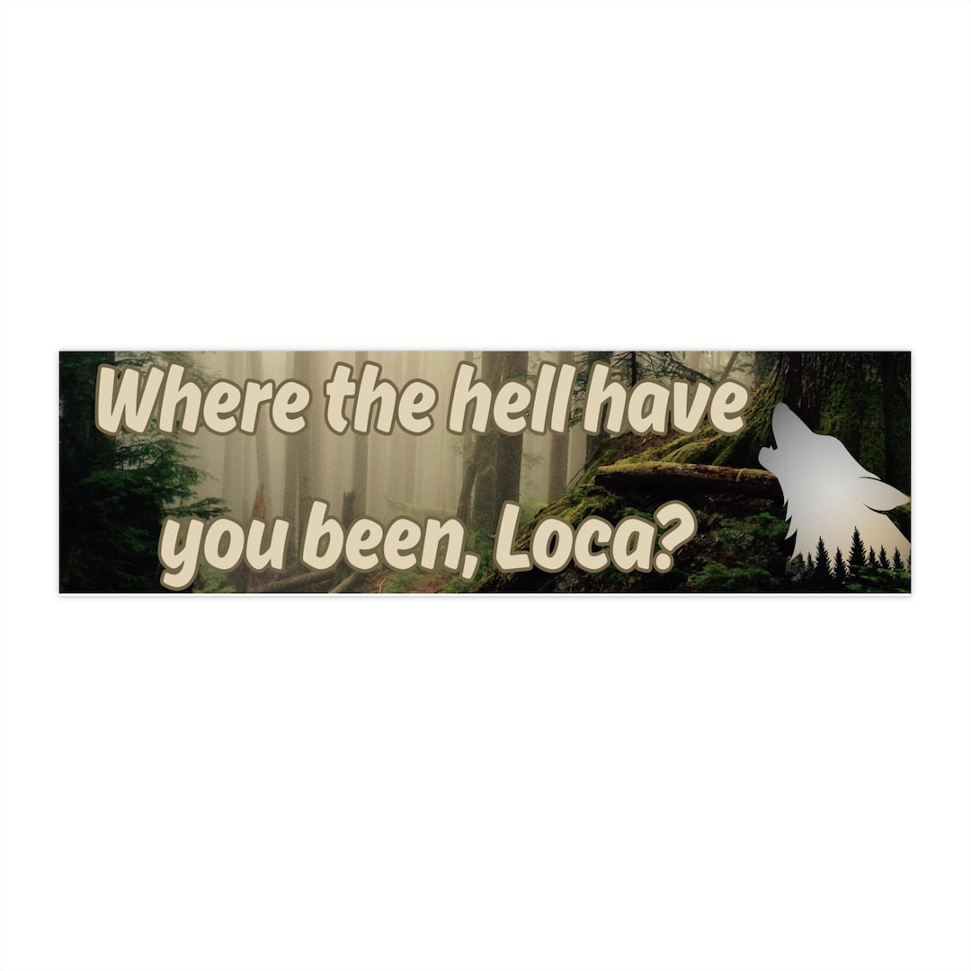 Funny 'where the Hell Have You Been, Loca?' Bumper Sticker - Twilight ...