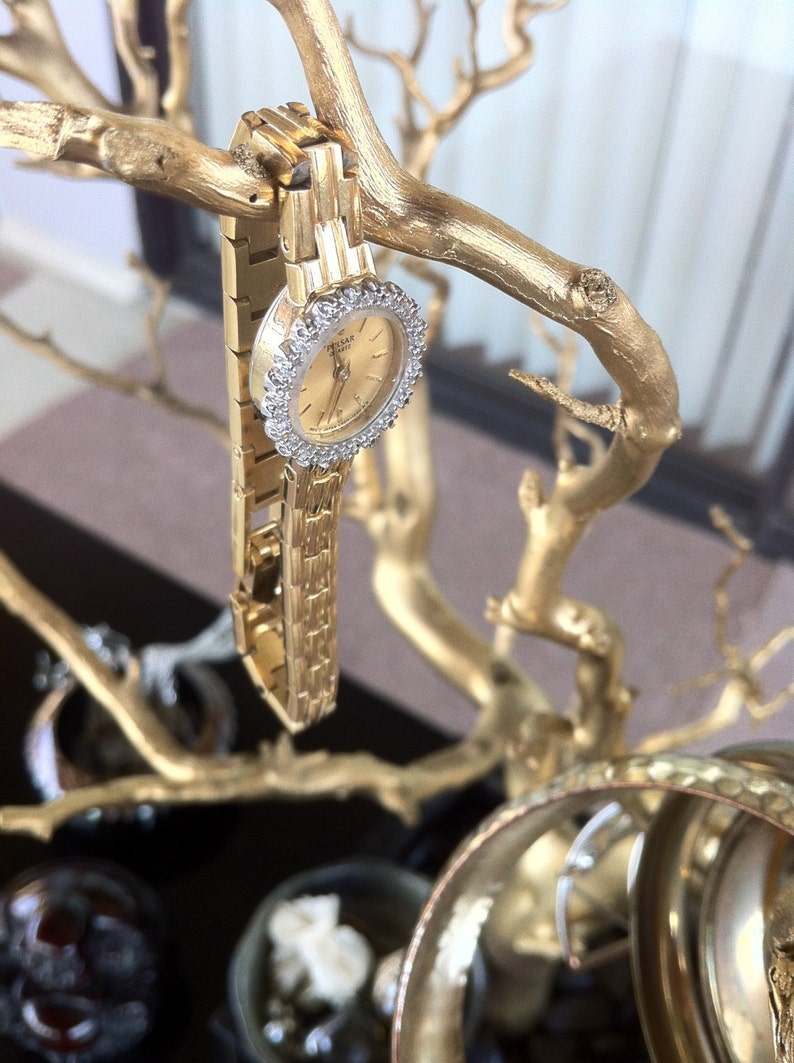 30 Gold Painted Jewelry Tree / Jewelry Organizer | Etsy