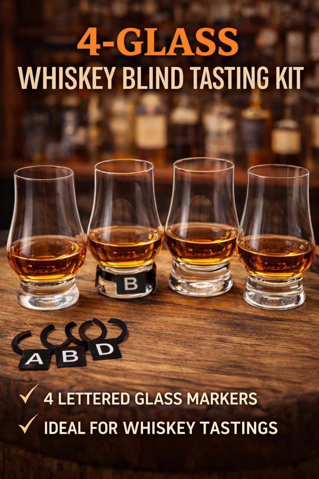 Glencairn Glass Marker Kit – Bourbon Whiskey Tasting Set Flights - Etsy