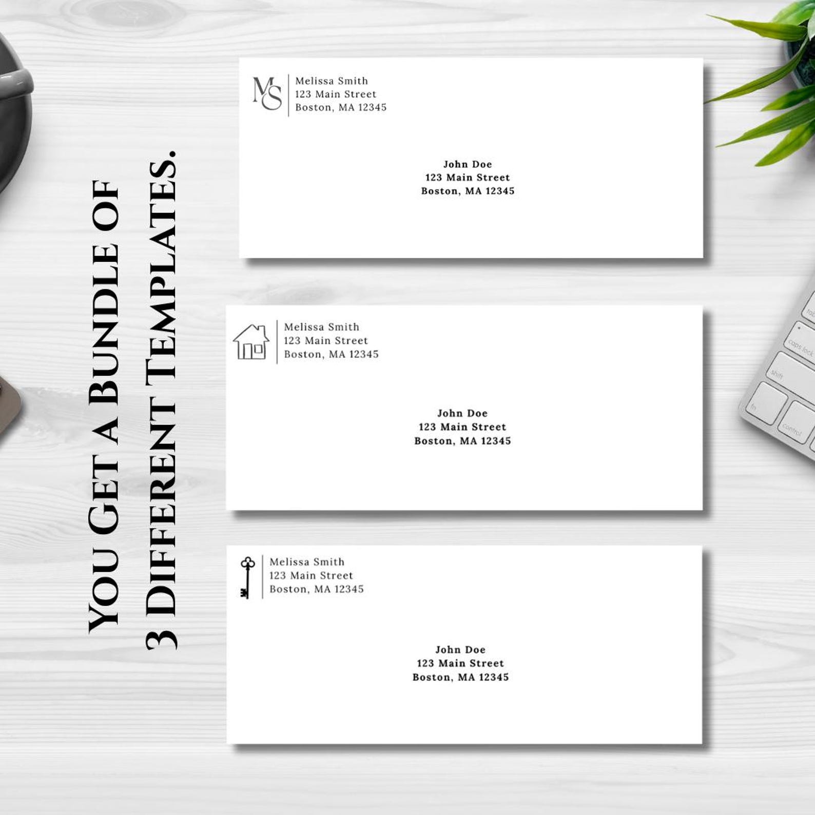 Business Envelope Template Bundle, Customizable Template for Canva ...