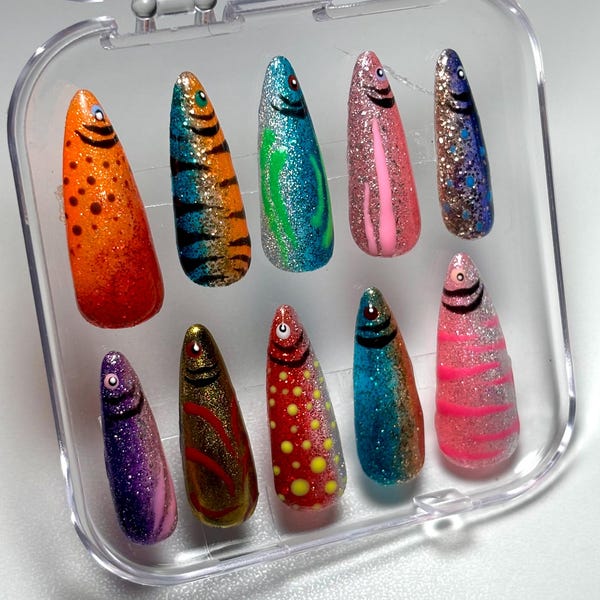 Fishing Lure Nails - Etsy