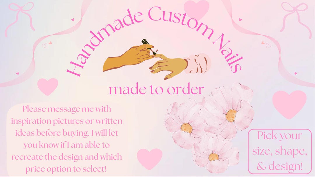 Custom Press-on Nails| Personalized Nail Set - Etsy