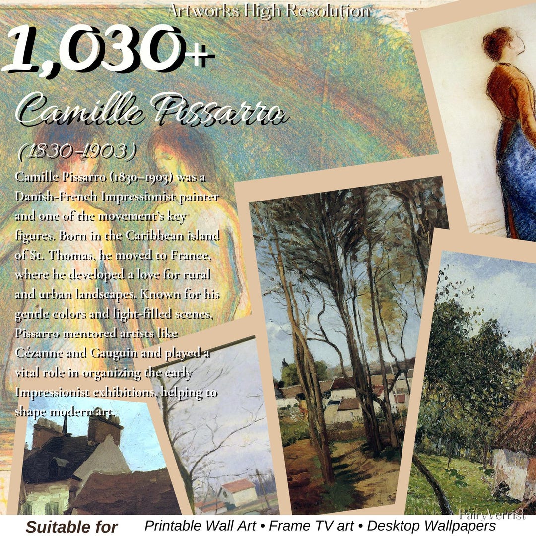 1,030+ Camille Pissarro - French Impressionist Artworks Drawings ...