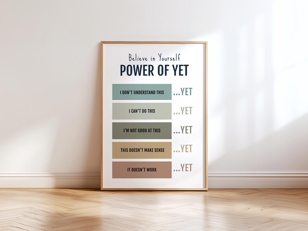Growth Mindset Poster, Coping Skills Poster for Kids, Therapist Office ...