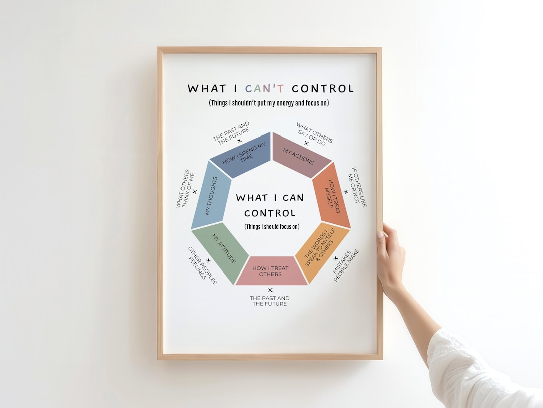 Circle of Control Therapy Poster Things I Can Control, Counselor Office ...