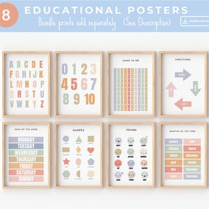 Shapes Educational Poster, Nursery Wall Art, Montessori Nursery Print ...